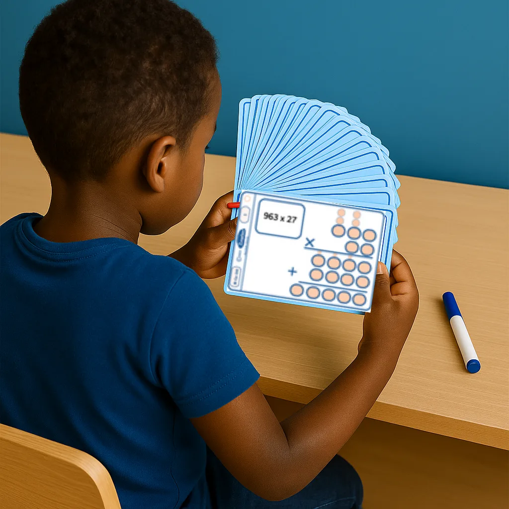 Poser et effectuer une multiplication à 2 chiffres avec retenue